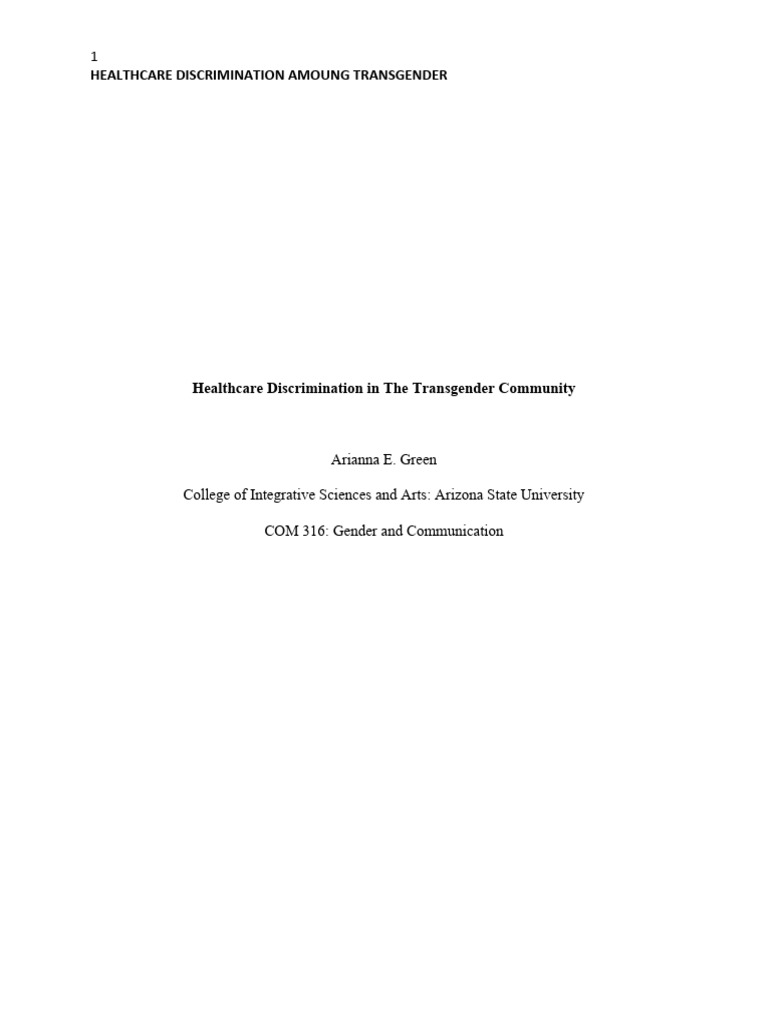 Position Paper | PDF | Transgender | LGBTQIA+ Studies