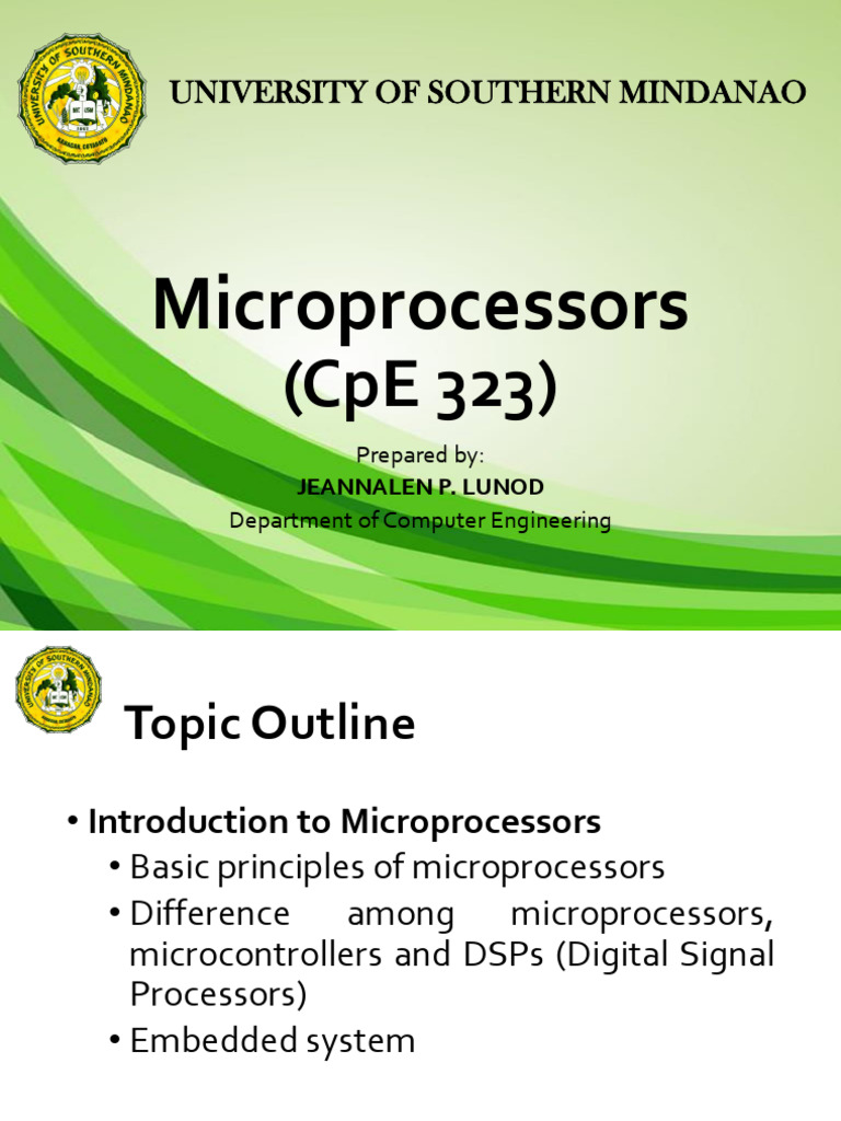 1 Introduction To Microprocessors | Download Free PDF | Digital Signal Processor | Embedded System