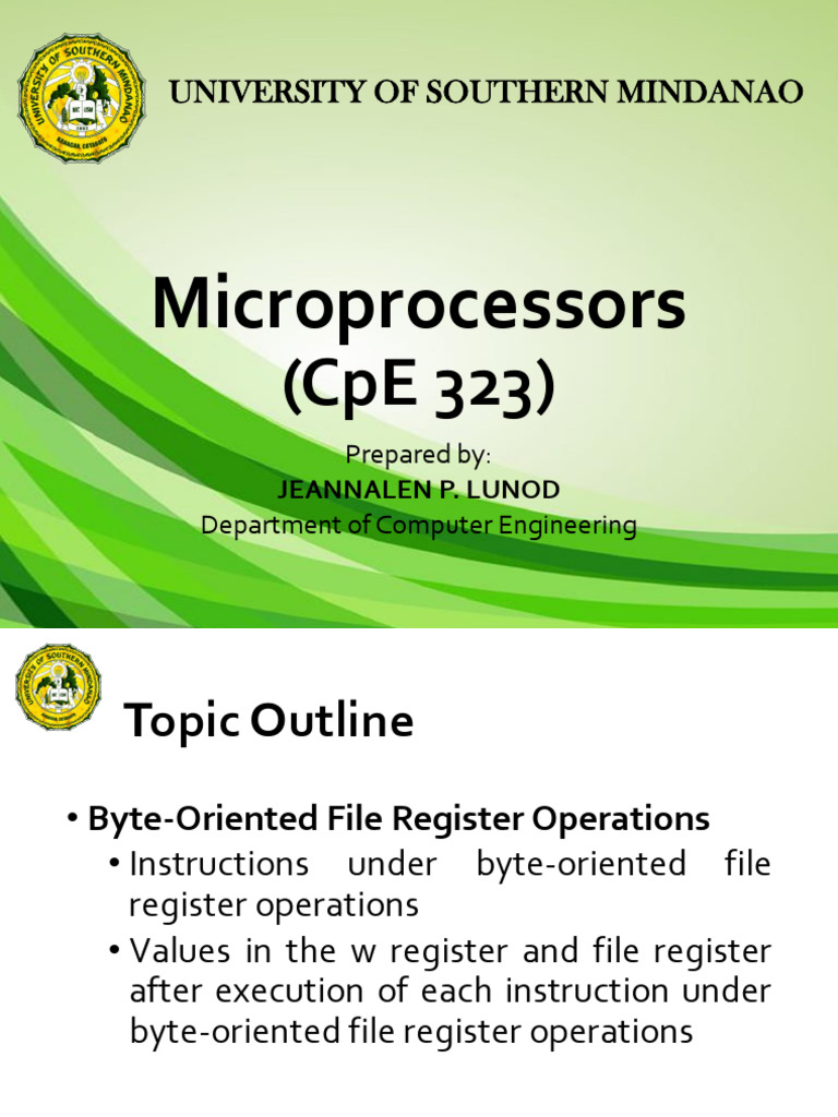 4 Byte Oriented File Register Operations | PDF