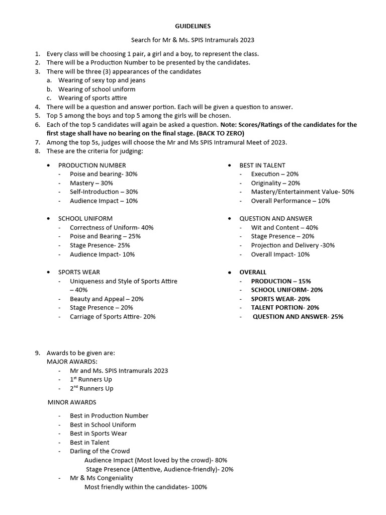 Criteria & Guidelines MR & Ms Intrams | PDF