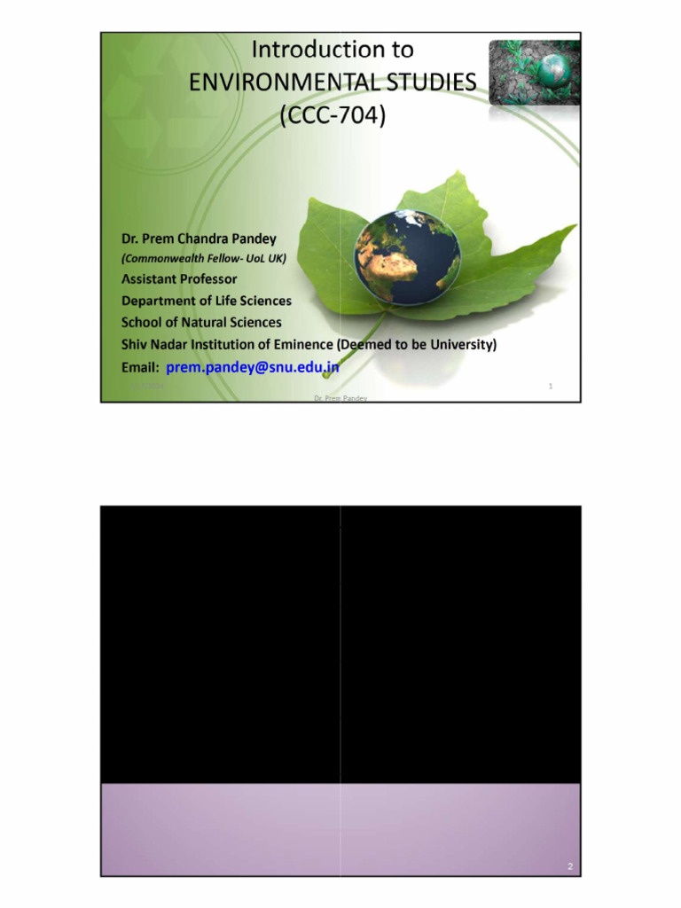 Introduction EVS 704 Module1 | PDF