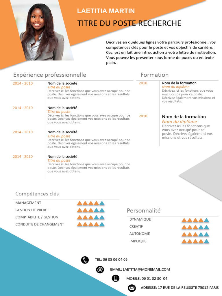 CV PP 5 | PDF | Business | Comportement organisationnel