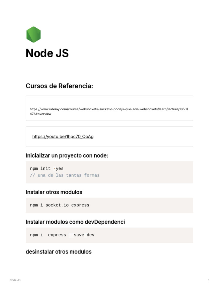 Curso Basico de Node | PDF | Bases de datos | Gestión de datos