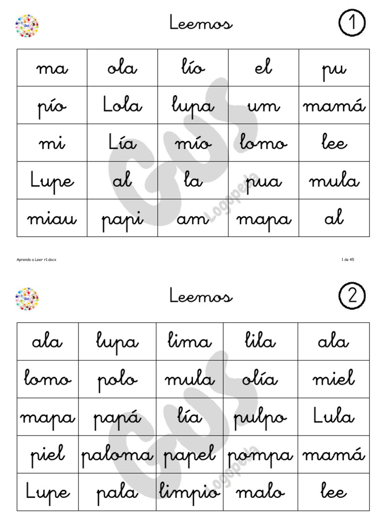 Aprendiendo a Leer en Primer Grado | PDF