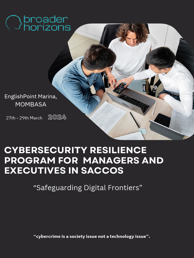 Cybersecurity Resilience Program For Managers And Executives Of Saccos Pdf Computer Security 