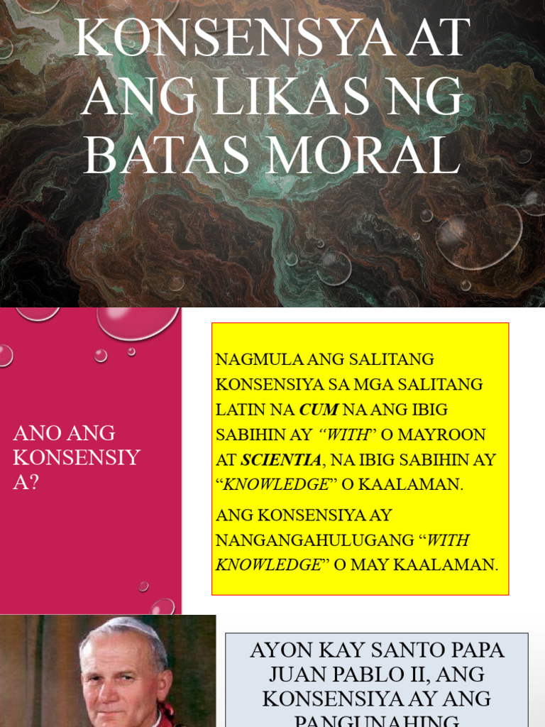 Ang Konsensya at Ang Likas NG Batas Moral | PDF
