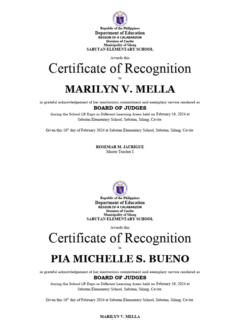 LR EXPO 2024 Certificate Judge | PDF | Government | Southeast Asia