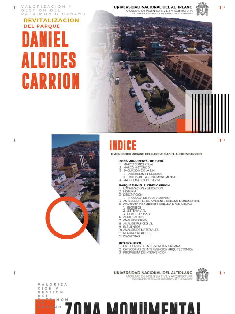 Revitalización Del Parque Daniel Alcides Carrion - Puno | PDF | Arte