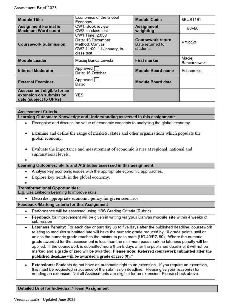 5BUS1191 - Indv Assign Economics | PDF