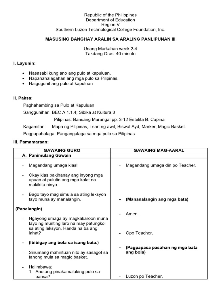 Lesson Plan | PDF