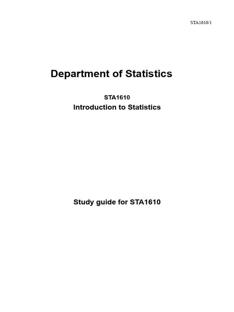 Department of Statistics | PDF | Mean | Histogram