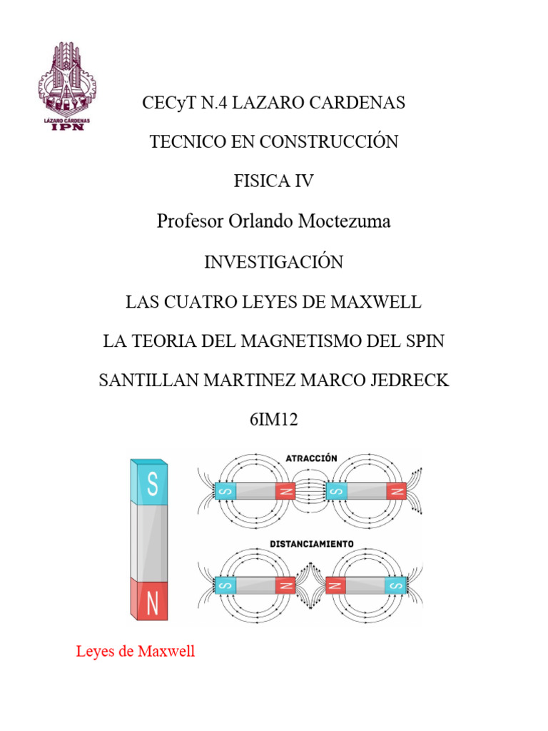 Leyes de Maxwell y Teoria Del Magnetismo | PDF | Campo magnético ...