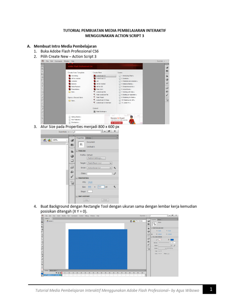 Tutorial Interaktif Adobe Flash CS6 | PDF