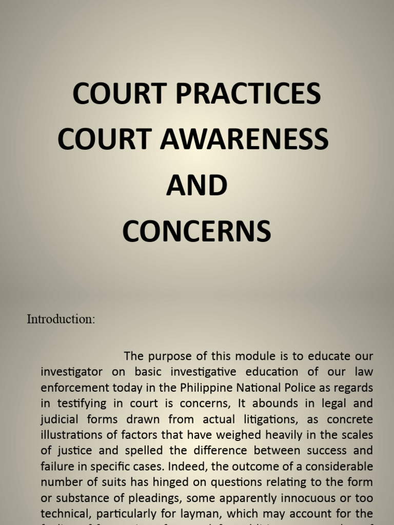 Court Awareness and Concern | PDF | Witness | Appeal
