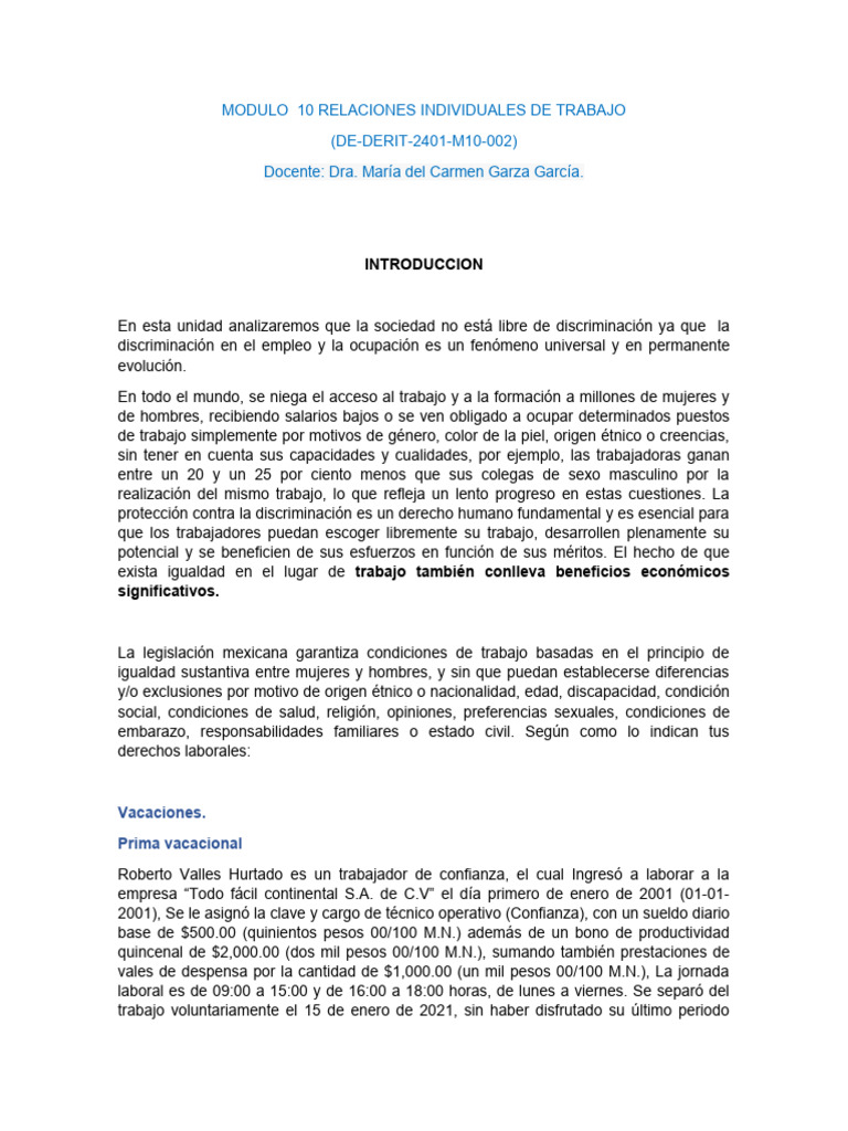 Relaciones Individuales de Trabajo | PDF