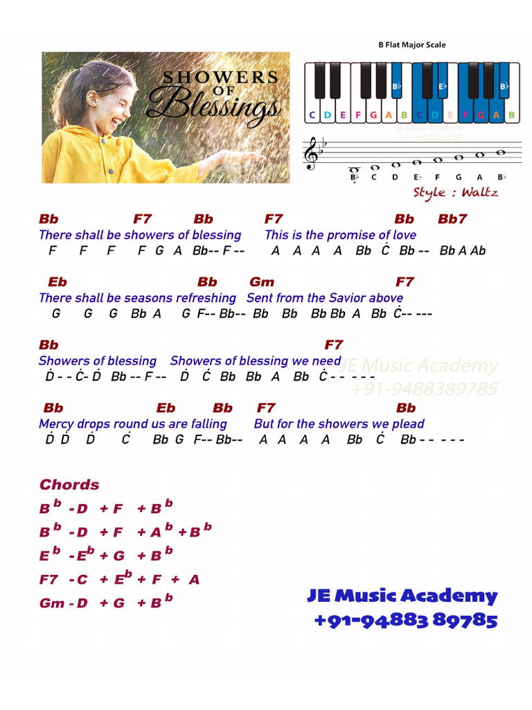 Showers of Blessing Keyboard Notes | PDF
