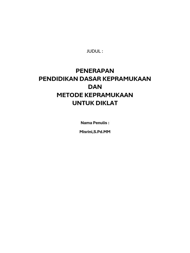 KPL - MISRINI - Penerapan PDK Dan MK | PDF