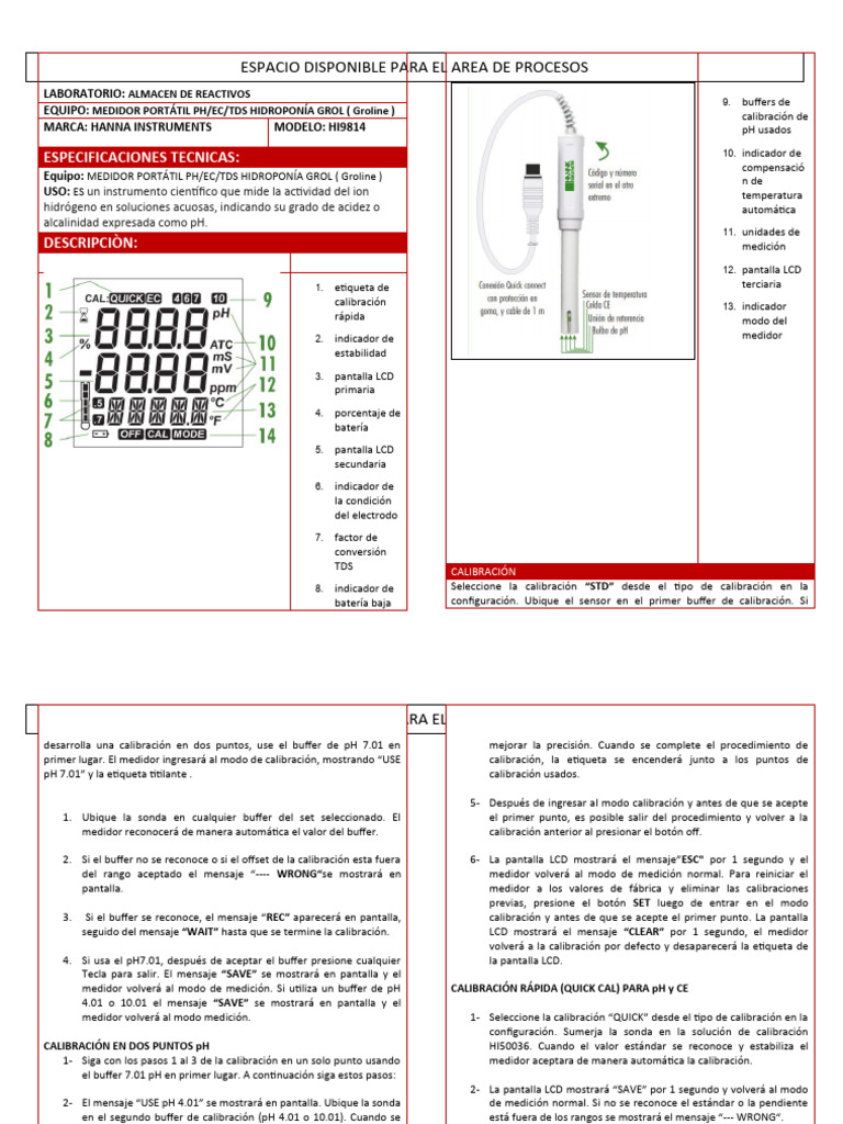 Calibracion PH | PDF | Calibración | Ph