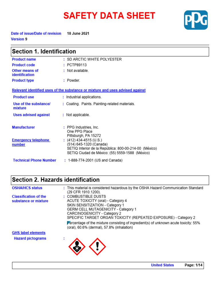 Coating | PDF | Toxicity | Occupational Safety And Health