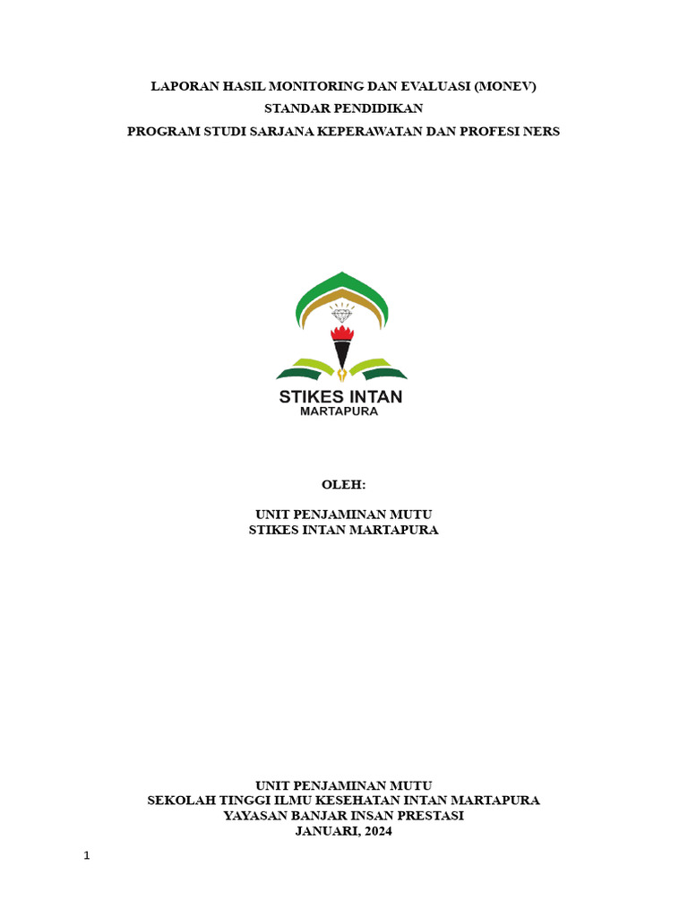 Format Laporan MONEV | PDF