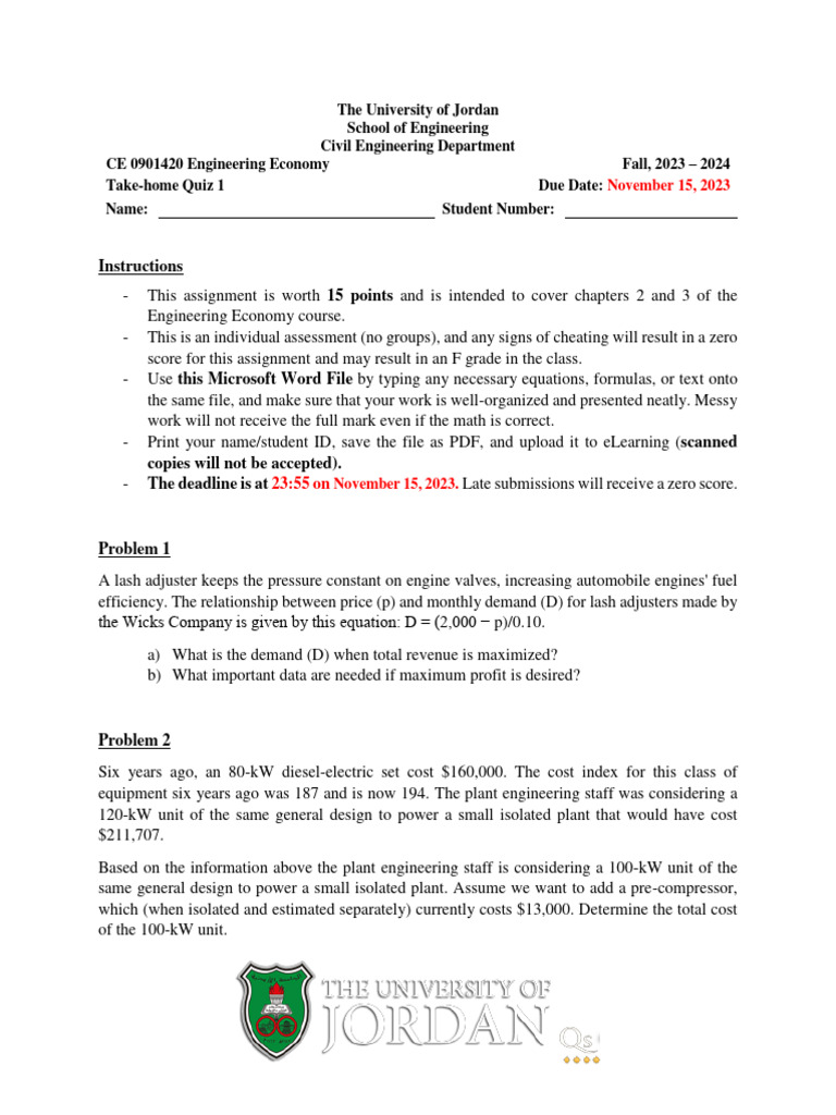 HW 1 | PDF | Economies | Business