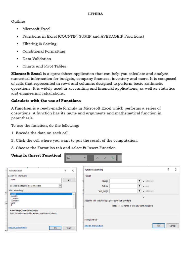 Module 3 Ms Excel Pdf Microsoft Excel Computing 