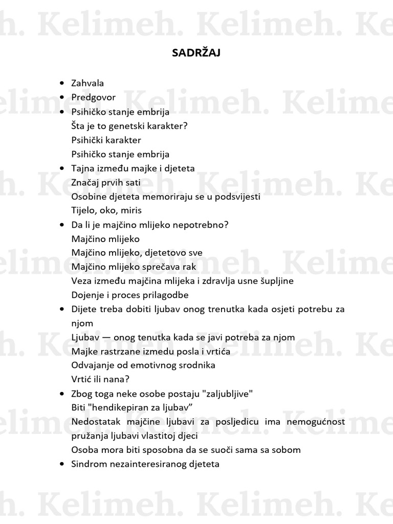 SADRZAJ KNJIGE A00617 Greske U Odgoju Djece Koje Smatramo Ispravnim Adem Gunes Bookline Sarajevo ...