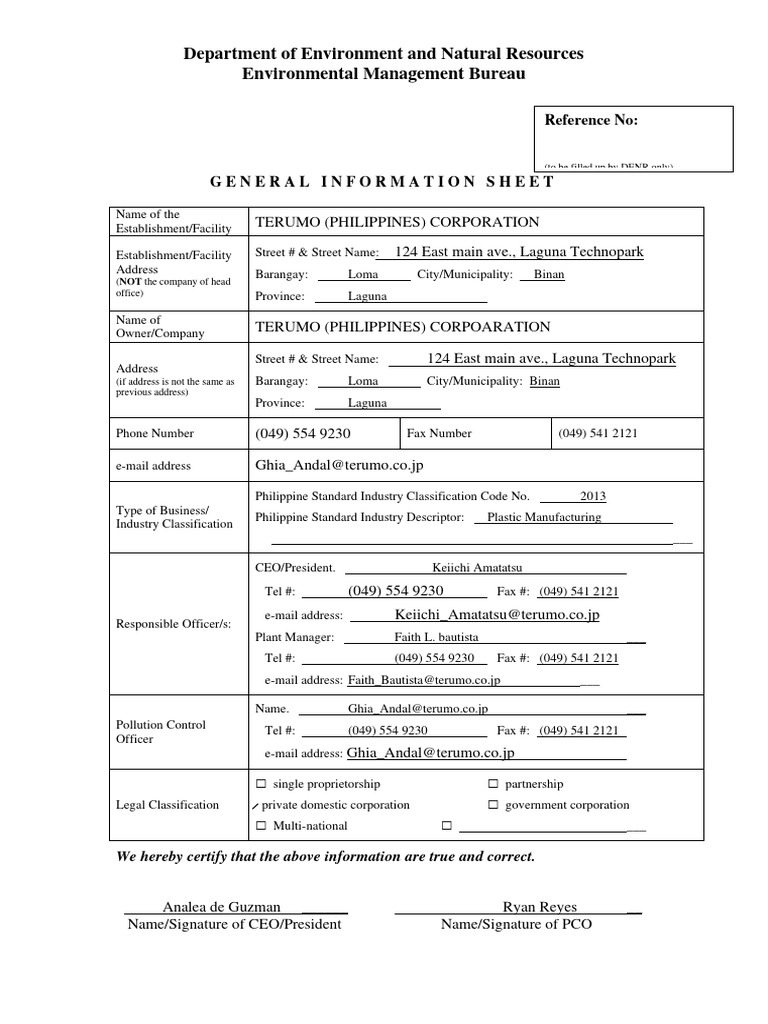 TPC SMR FORM - Ghia S. Andal | PDF | Waste | Sewage Treatment