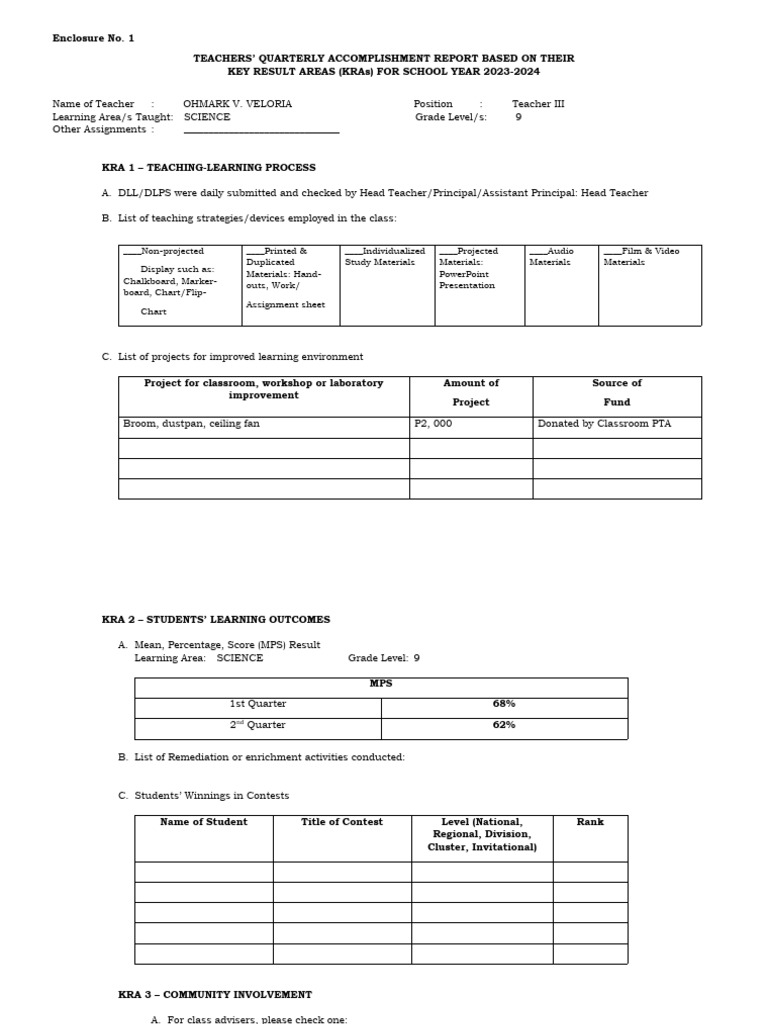 Enclosure No 1 | PDF | Cognition | Behavior Modification