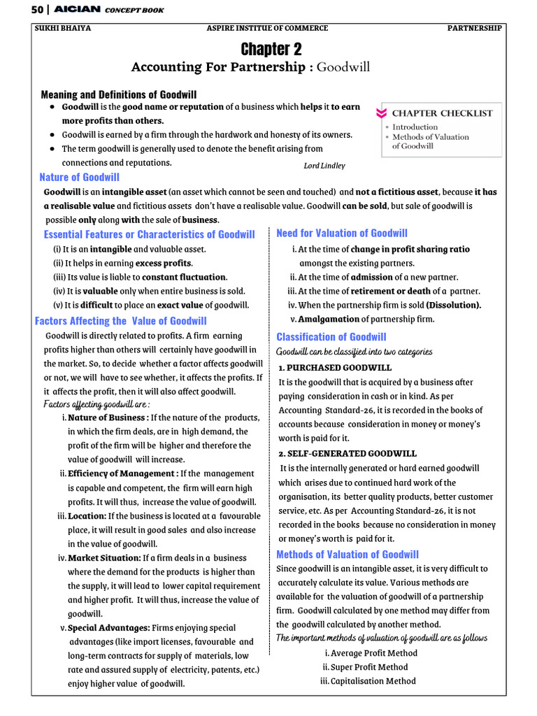 Chapter 2 Goodwill Valuation | PDF | Goodwill (Accounting) | Valuation (Finance)