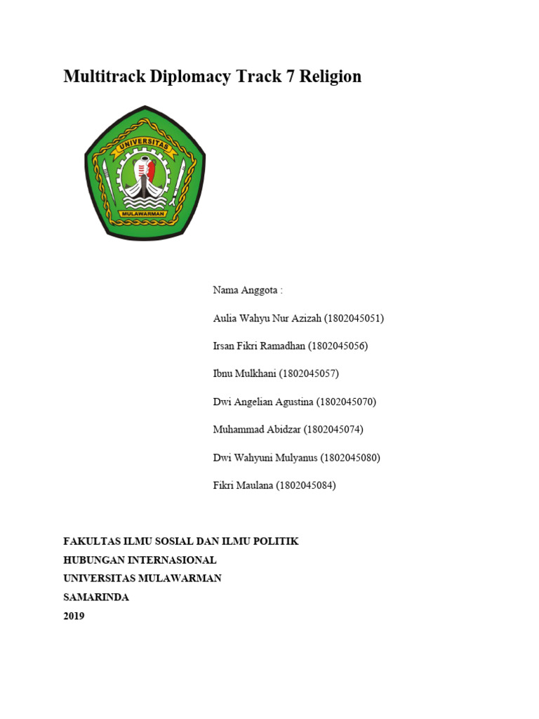 Multitrack Diplomacy Track 7 Religion | PDF