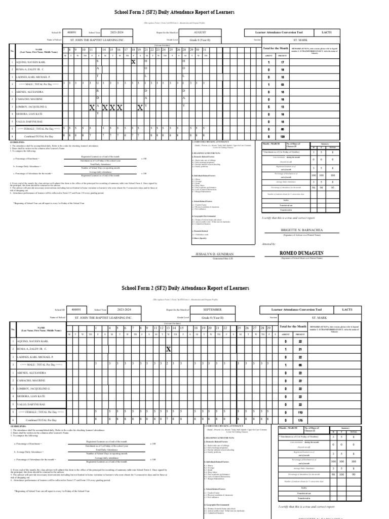 SF2 - 2023 2024 G8 Final | PDF | Human Development | Family