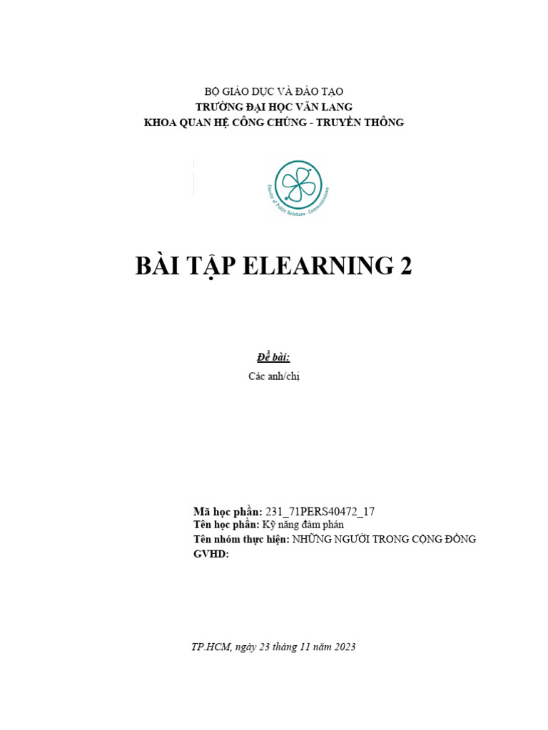BT El2 - K Năng Đàm Phán 17 - NH NG Ngư I Trong C NG Đ NG | PDF
