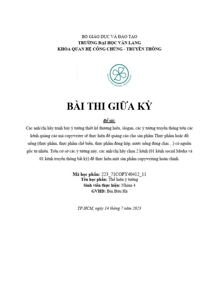 Bài Thi Gi A Kì | PDF