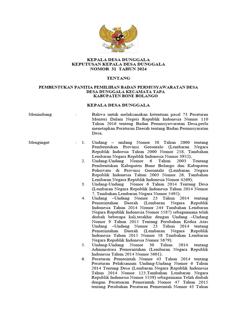 SK Panitia BPD 2024 | PDF