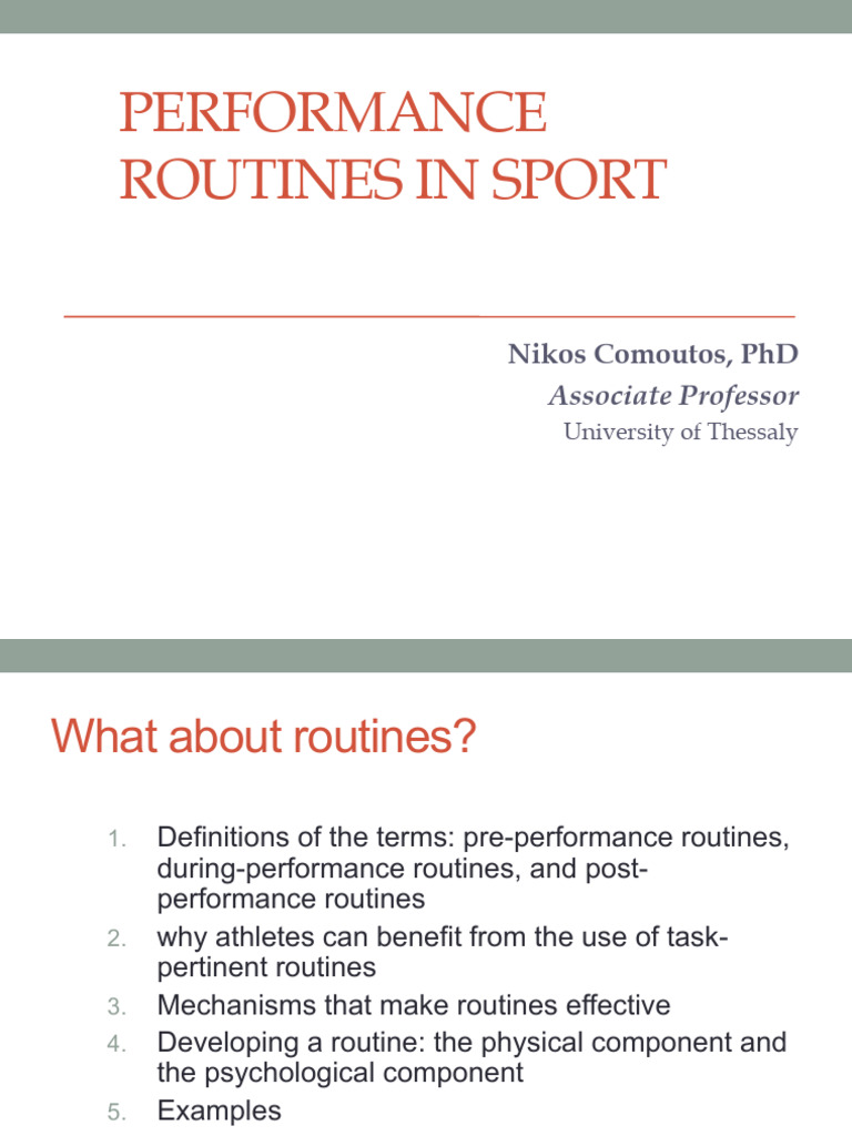 Performance Routines | PDF | Superstitions | Thought