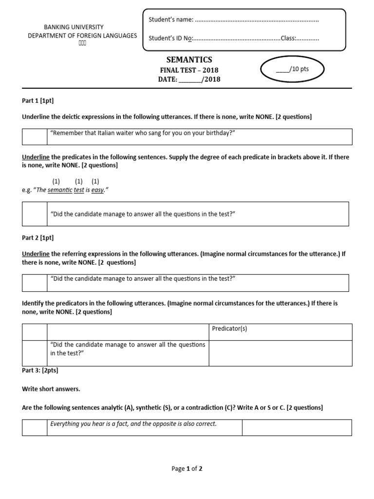Semantics - Final Format | PDF | Interpretation (Philosophy) | Linguistics