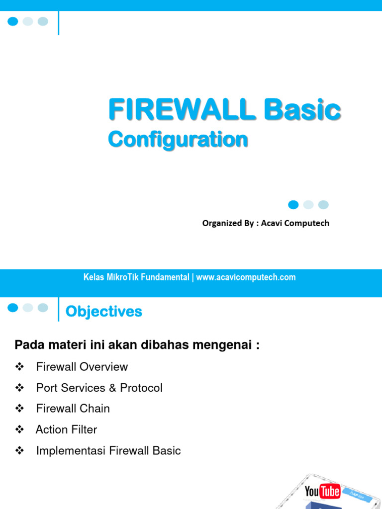 MikroTik Firewall Dasar | PDF | Bisnis | Komputer
