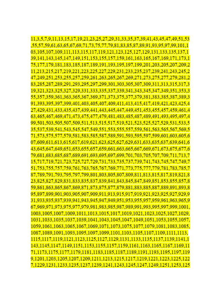 Numeros Impares | PDF