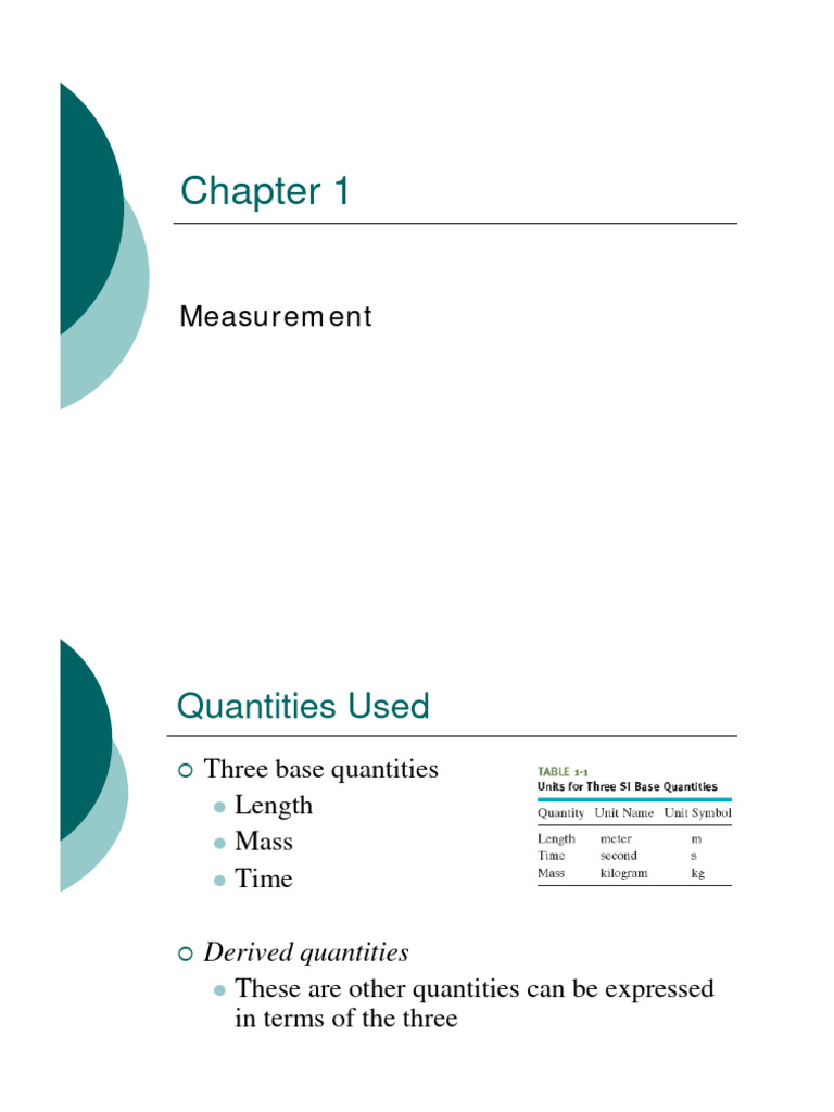 CH 01 | PDF | Kilogram | International System Of Units