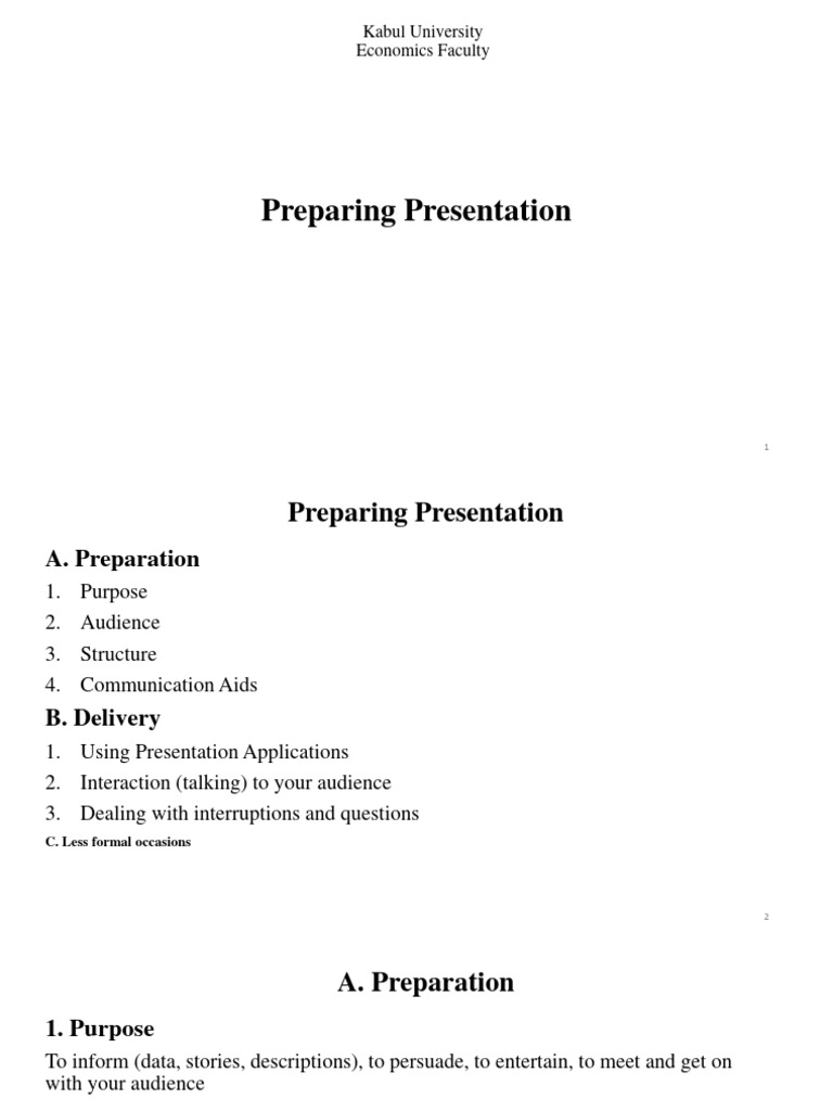 Preparing Presentation | PDF
