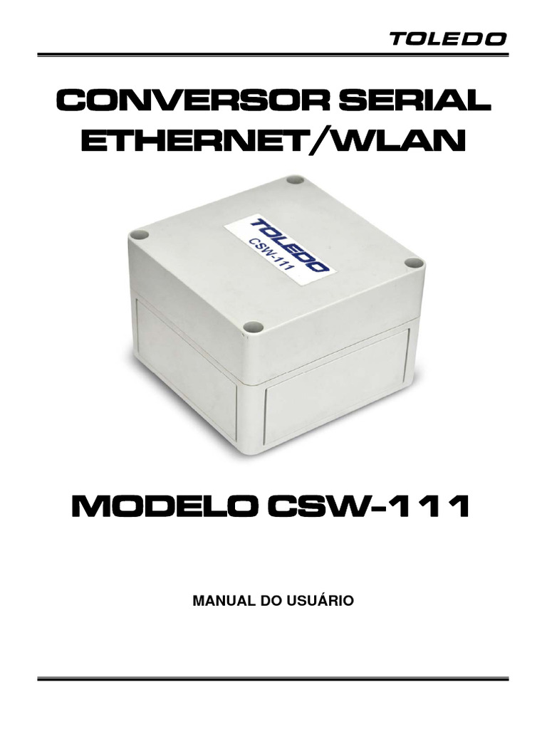 CSW-111 - Rev 02-10-10-MU Conversor Serial Ethernet - Wlan - Modelo | PDF | ISO 9000 | Porta ...