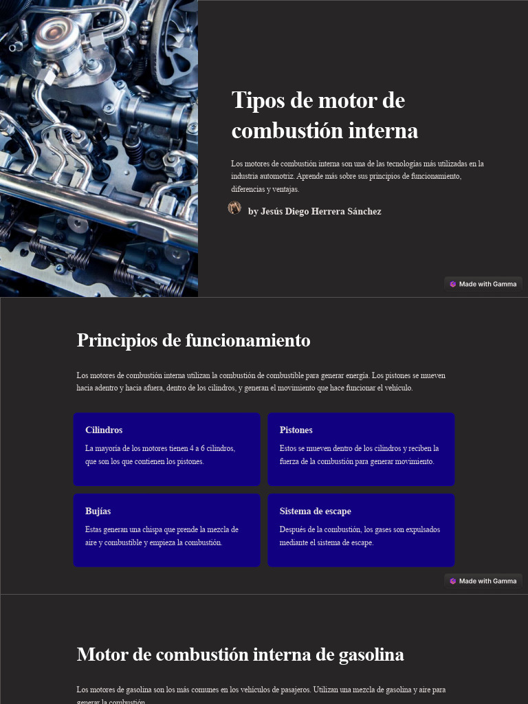 Tipos de Motor de Combustion Interna | PDF | Motor de combustión interna | Inyección de combustible