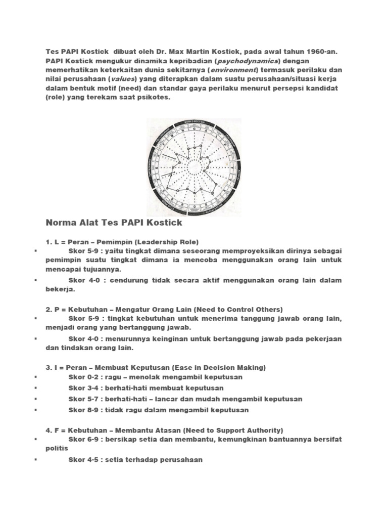 Tes PAPI Kostick | PDF
