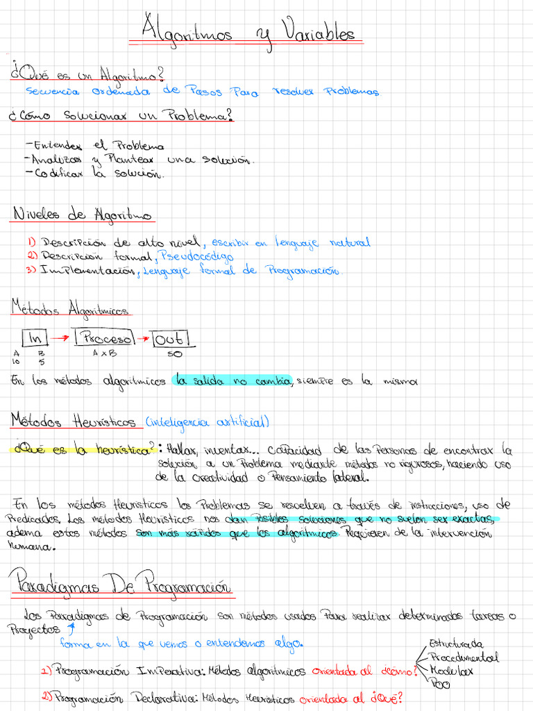Algoritmos Y Variables | PDF