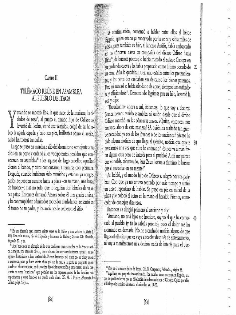Cantos II-III Odisea-Cátedra | PDF
