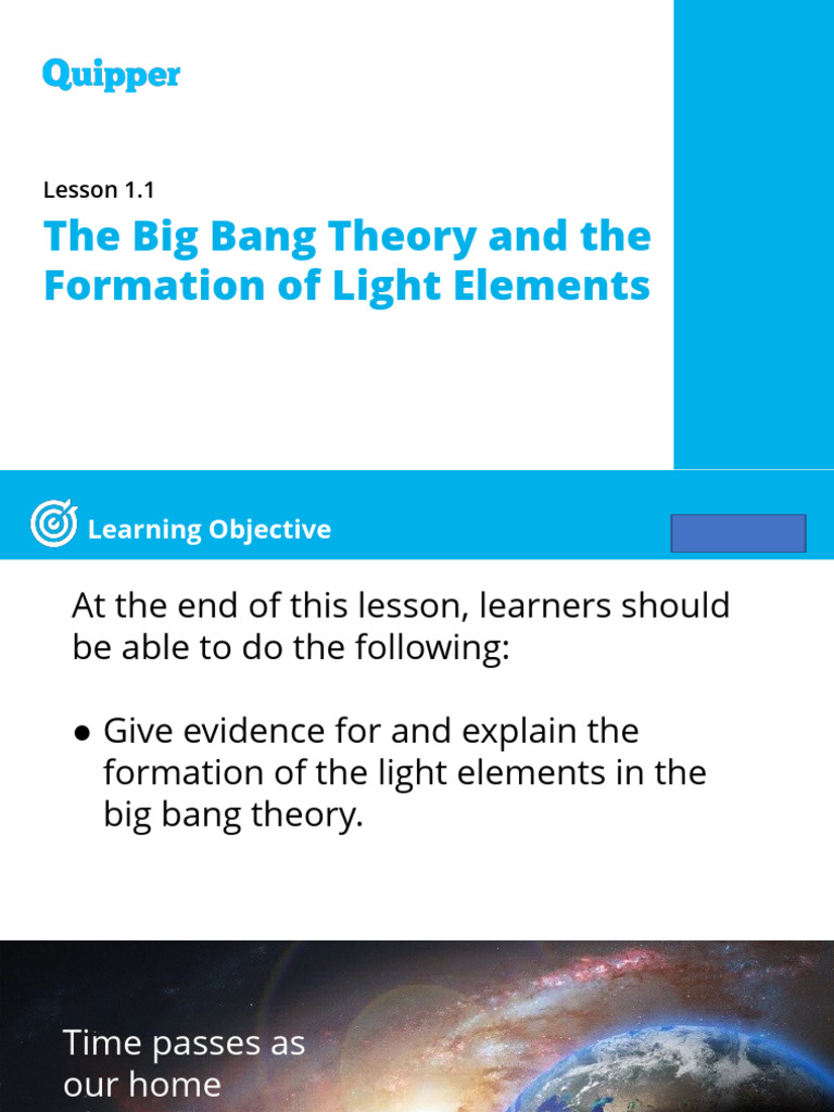 Q3 Week 1 A. Final The Big Bang Theory and The Formation of Light Elements | PDF | Big Bang ...