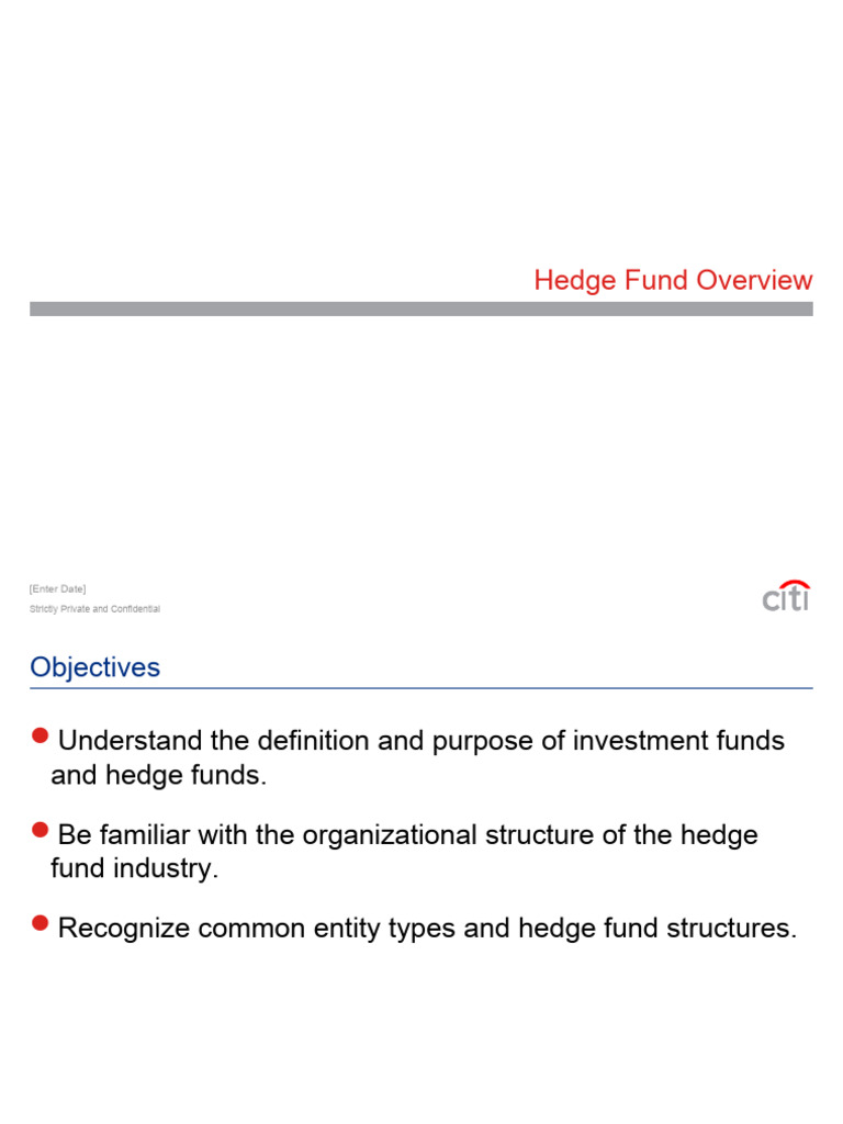 Hedge Fund Overview PPT New | PDF | Investment Fund | Hedge Fund