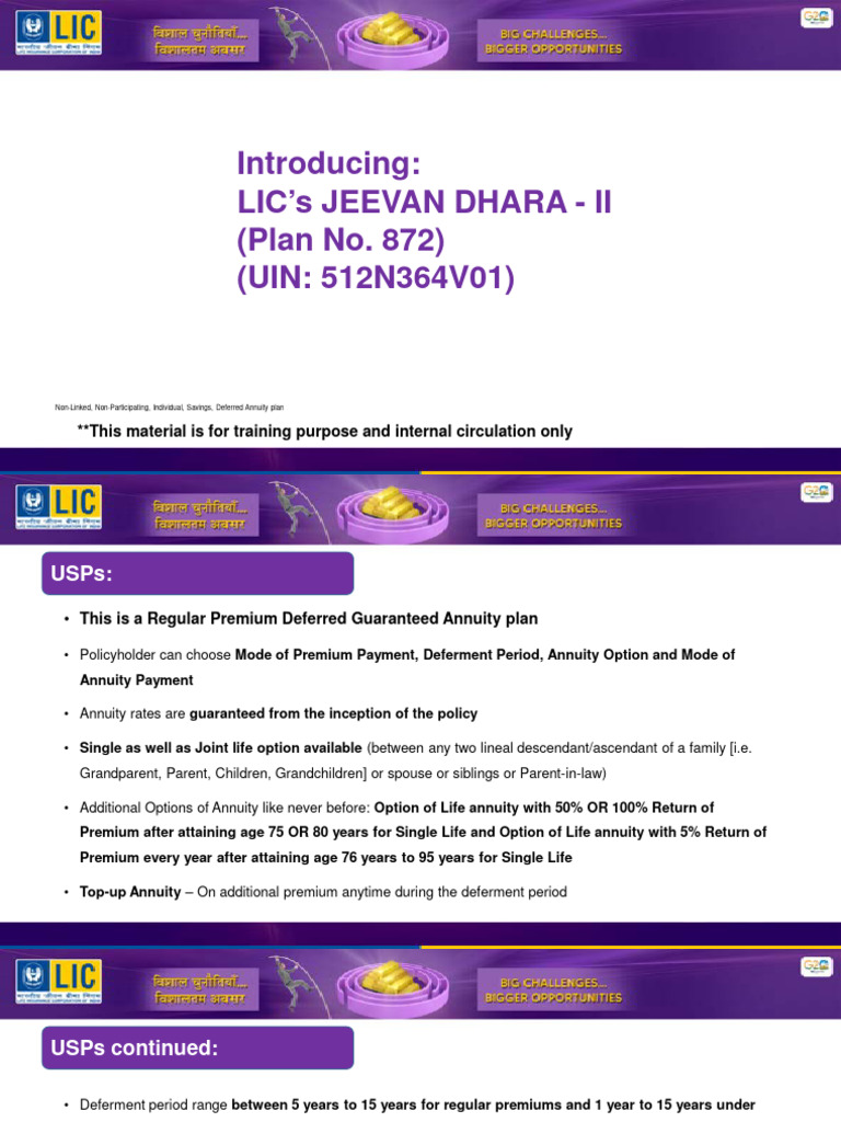 LIC's Jeevan Dhara II | PDF | Life Annuity | Insurance