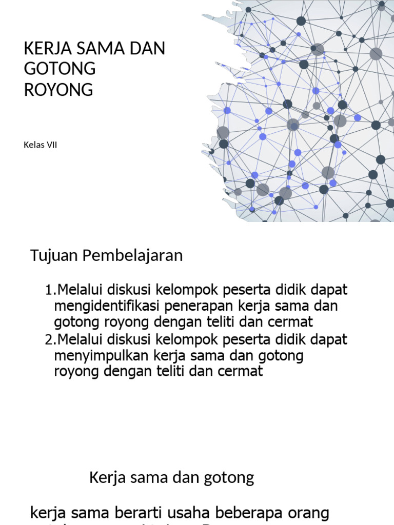 Penerapan Kerja Sama dan Gotong Royong | PDF | Karier & Perkembangan ...